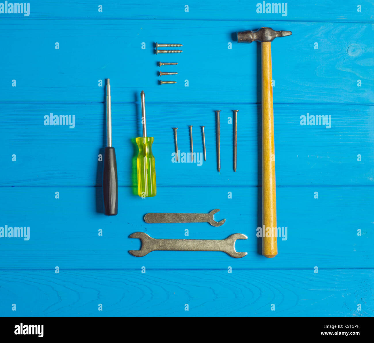 Workshop Tools Set Stock Photo - Alamy