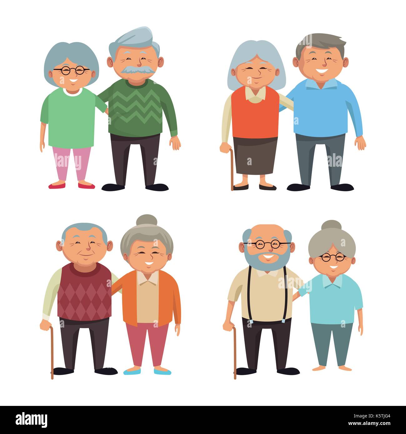 Cute grandparents cartoon Stock Vector Image & Art - Alamy