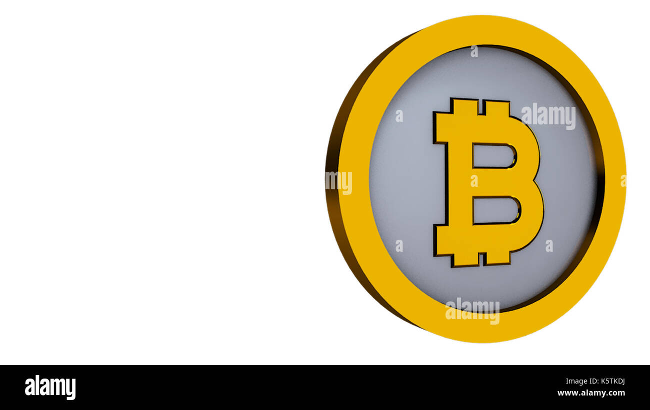Bitcoin logo isolated on white background Stock Photo - Alamy