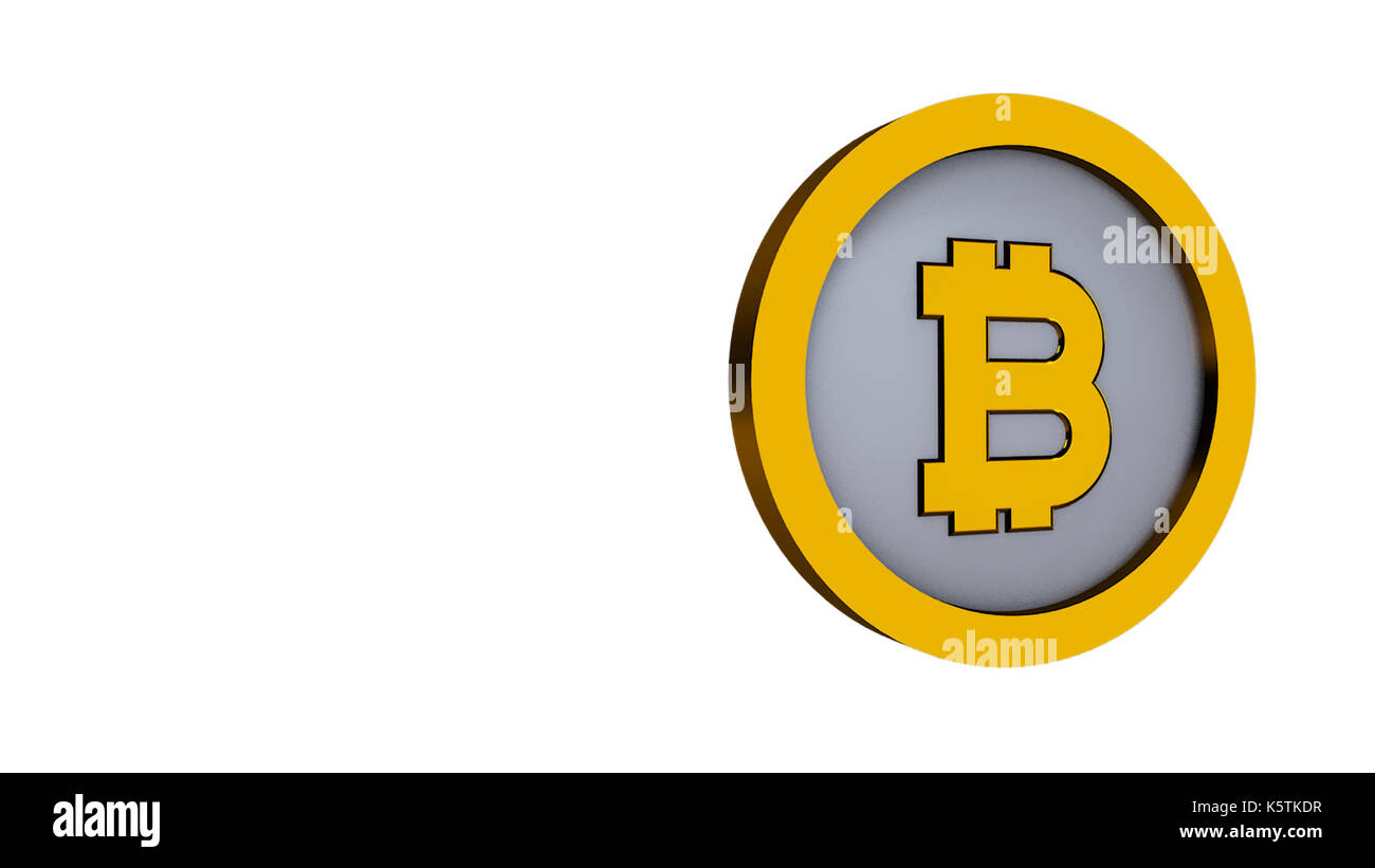Bitcoin logo isolated on white background Stock Photo - Alamy