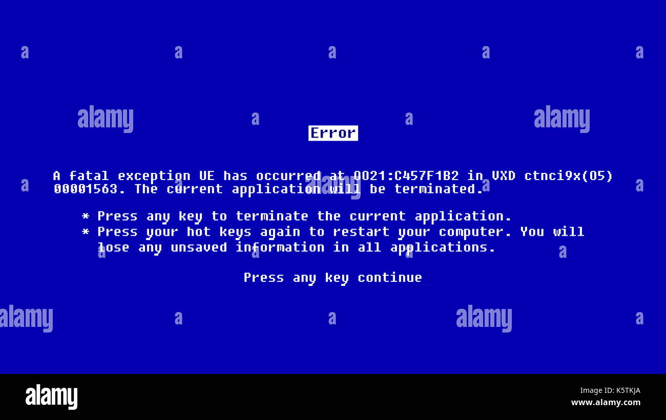 Abstract background with Blue Screen of Death Stock Photo - Alamy