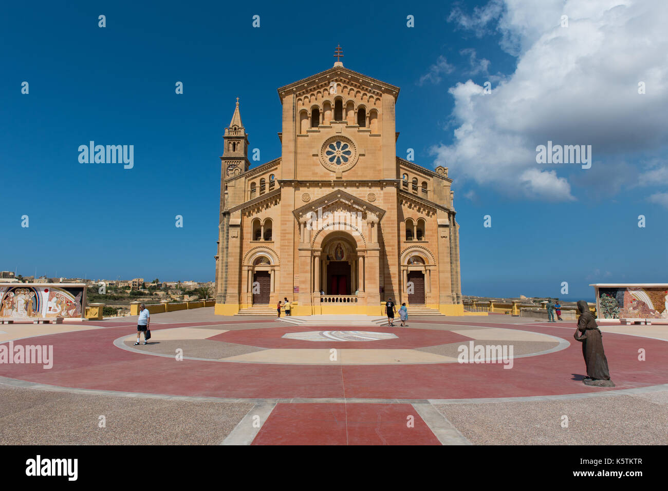 GHARB, GOZO, MALTA - AUGUST 22, 2017: The neo romanesque church of Ta ...