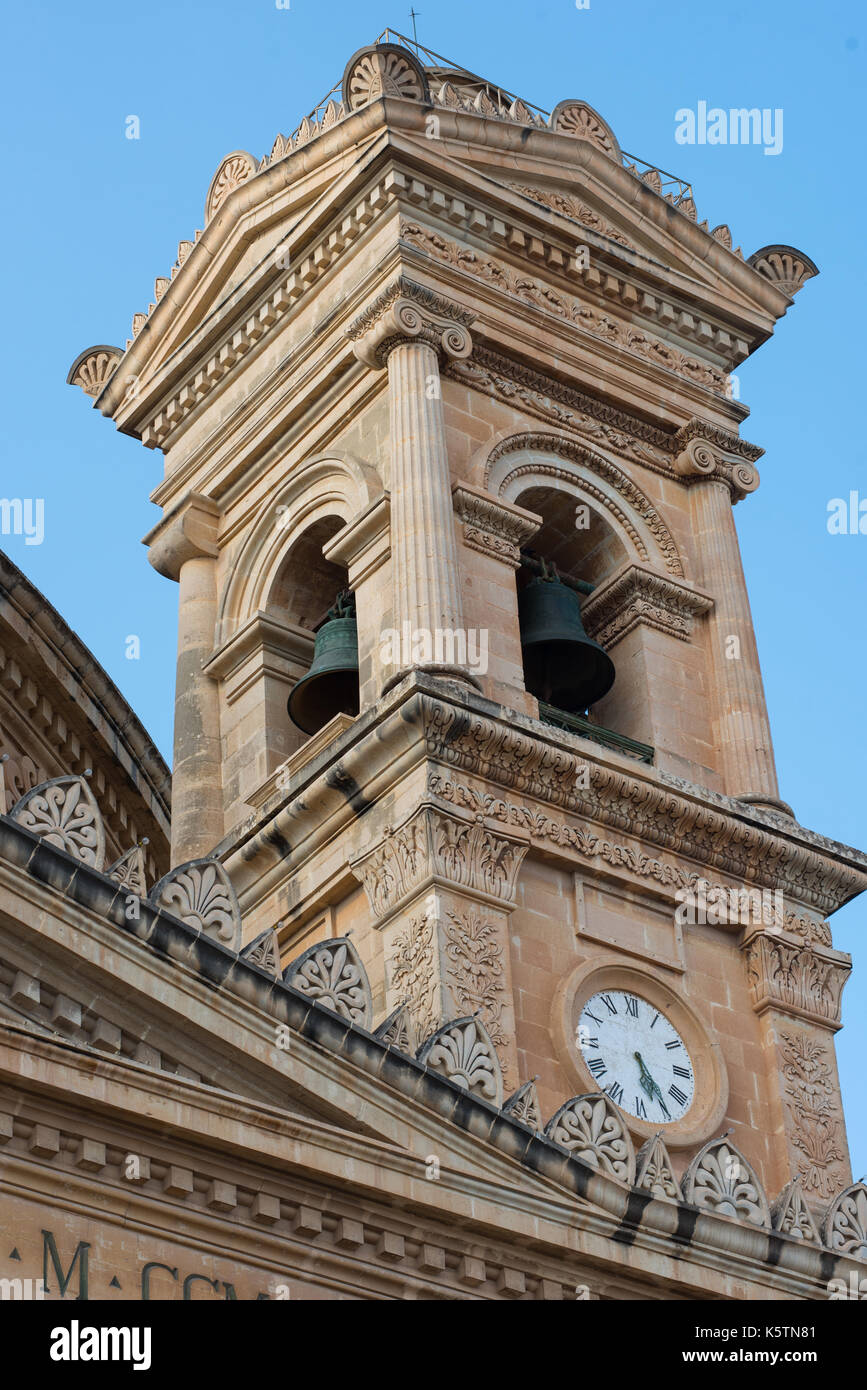 MOSTA, MALTA - AUGUST 21, 2017: The dome of the Rotunda of Mosta ...