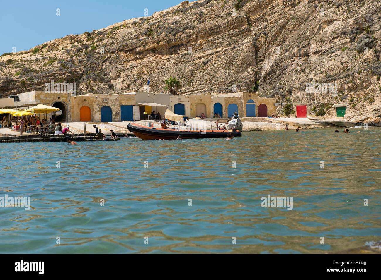 DWEJRA, MALTA - AUGUST 22, 2017: The Inland Sea (Qawra, Dwejra), is a ...