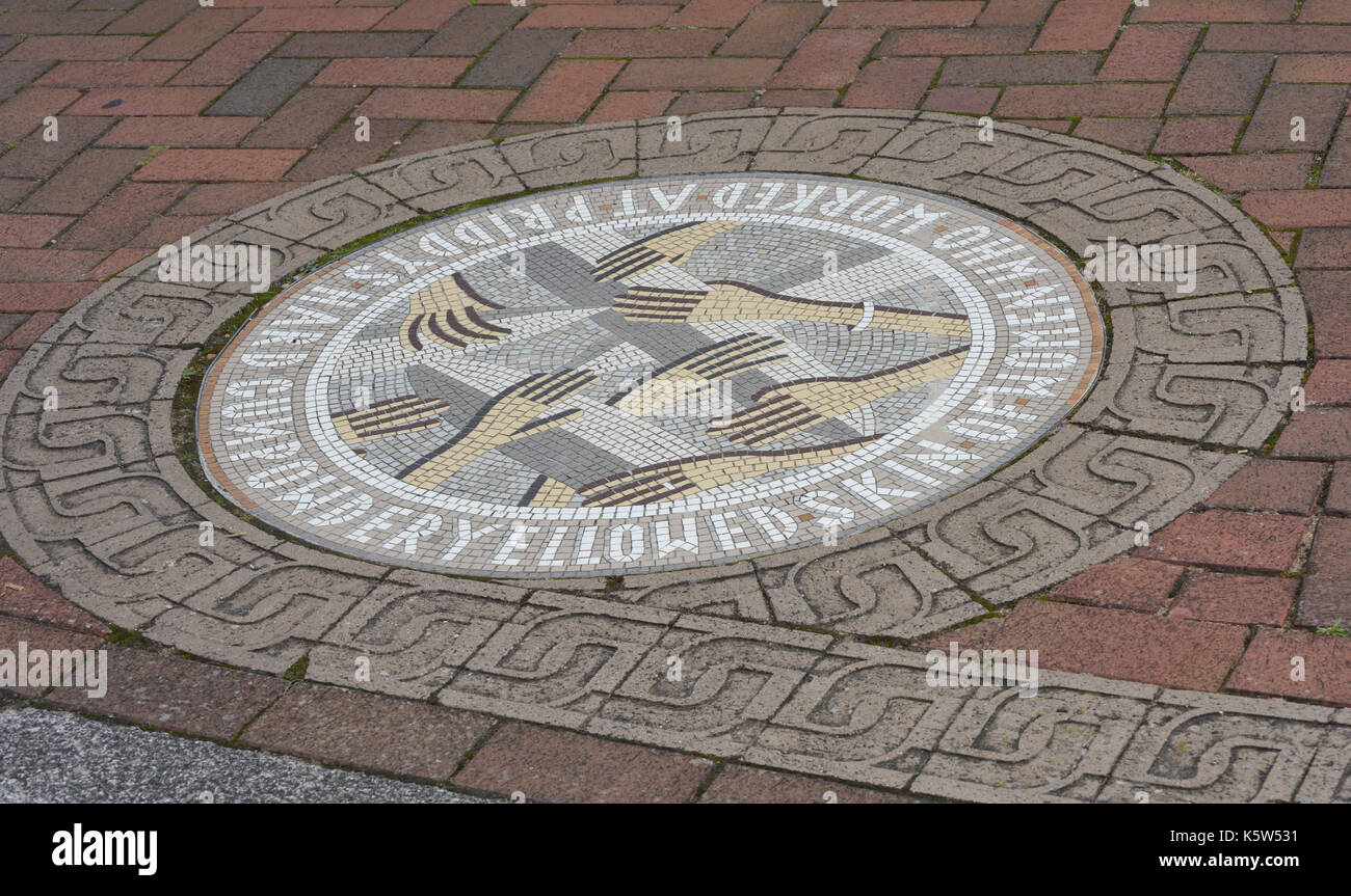 Mosaic plaque on the Millennium Promenade commemorating ‘Gunpowder ...