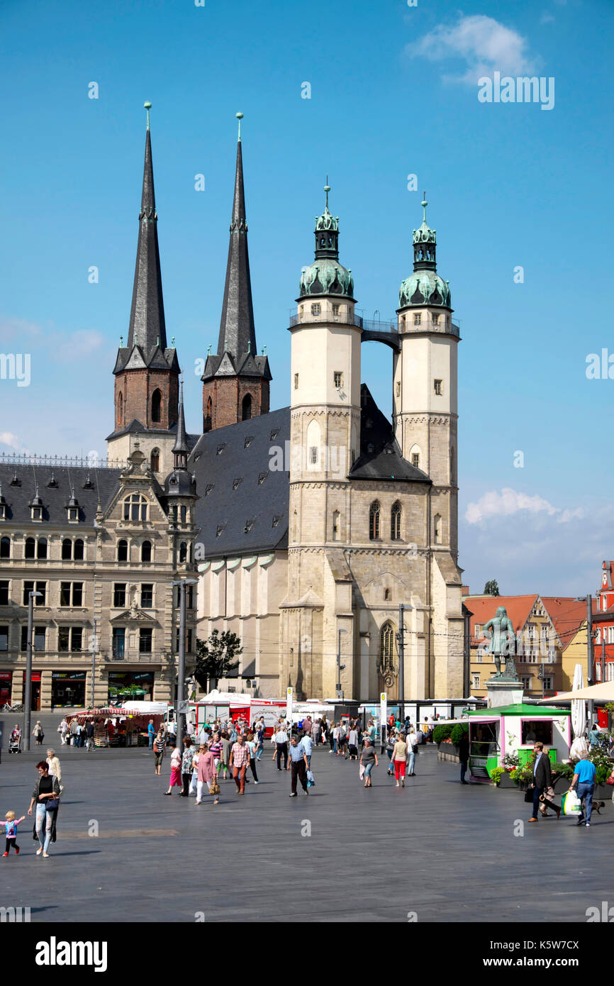 Halle market church hi-res stock photography and images - Alamy