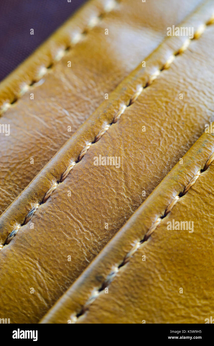 Stiching close up leather hi-res stock photography and images - Alamy