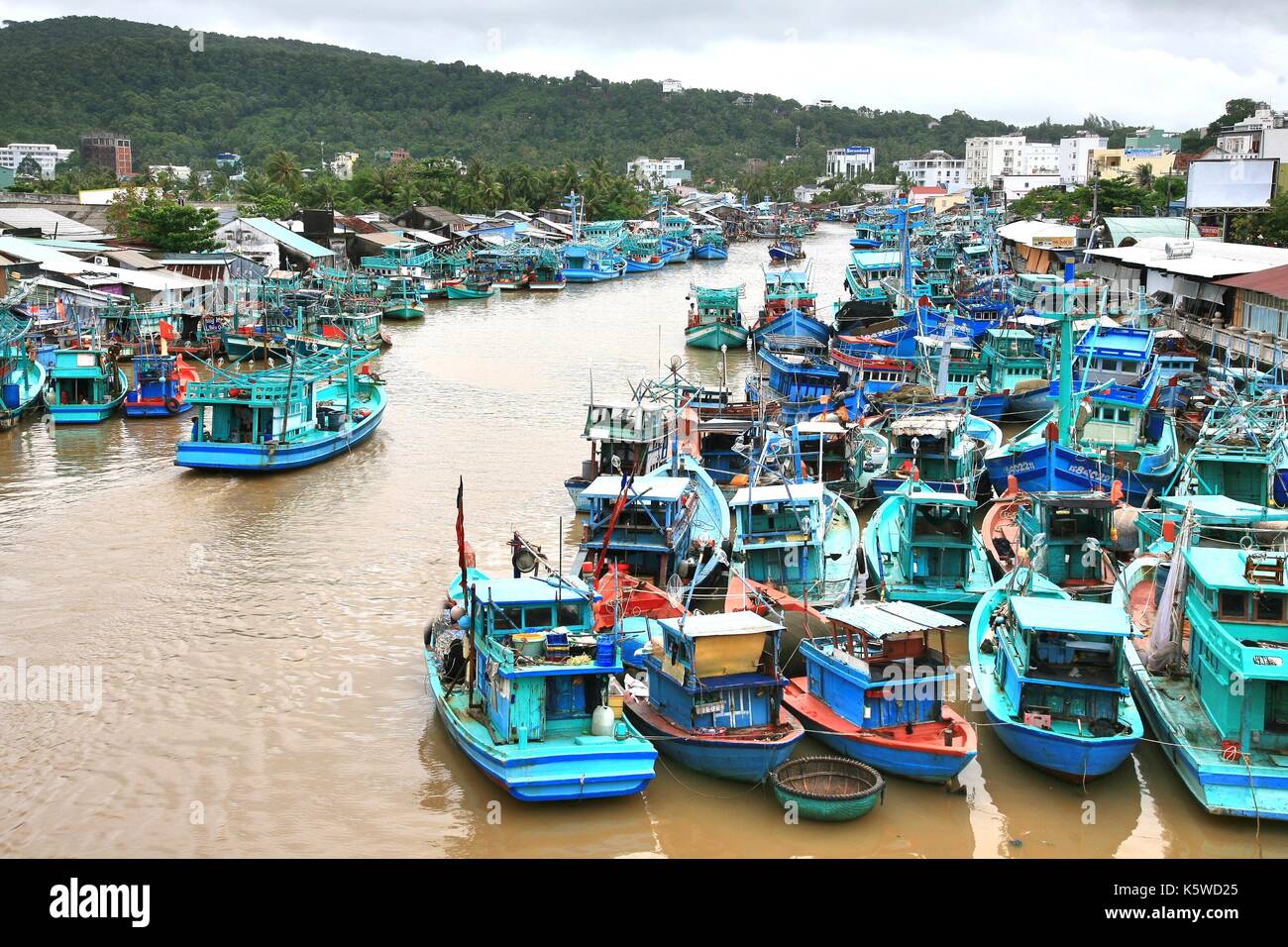 The fisherman village in Phu Quoc Island, vietnam Stock Photo - Alamy