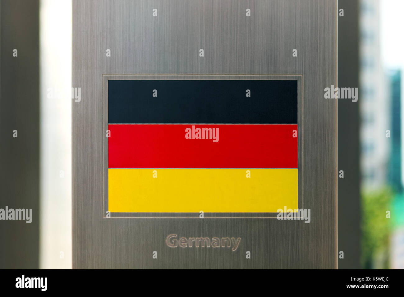 National flags on metal pole series - Germany Stock Photo - Alamy