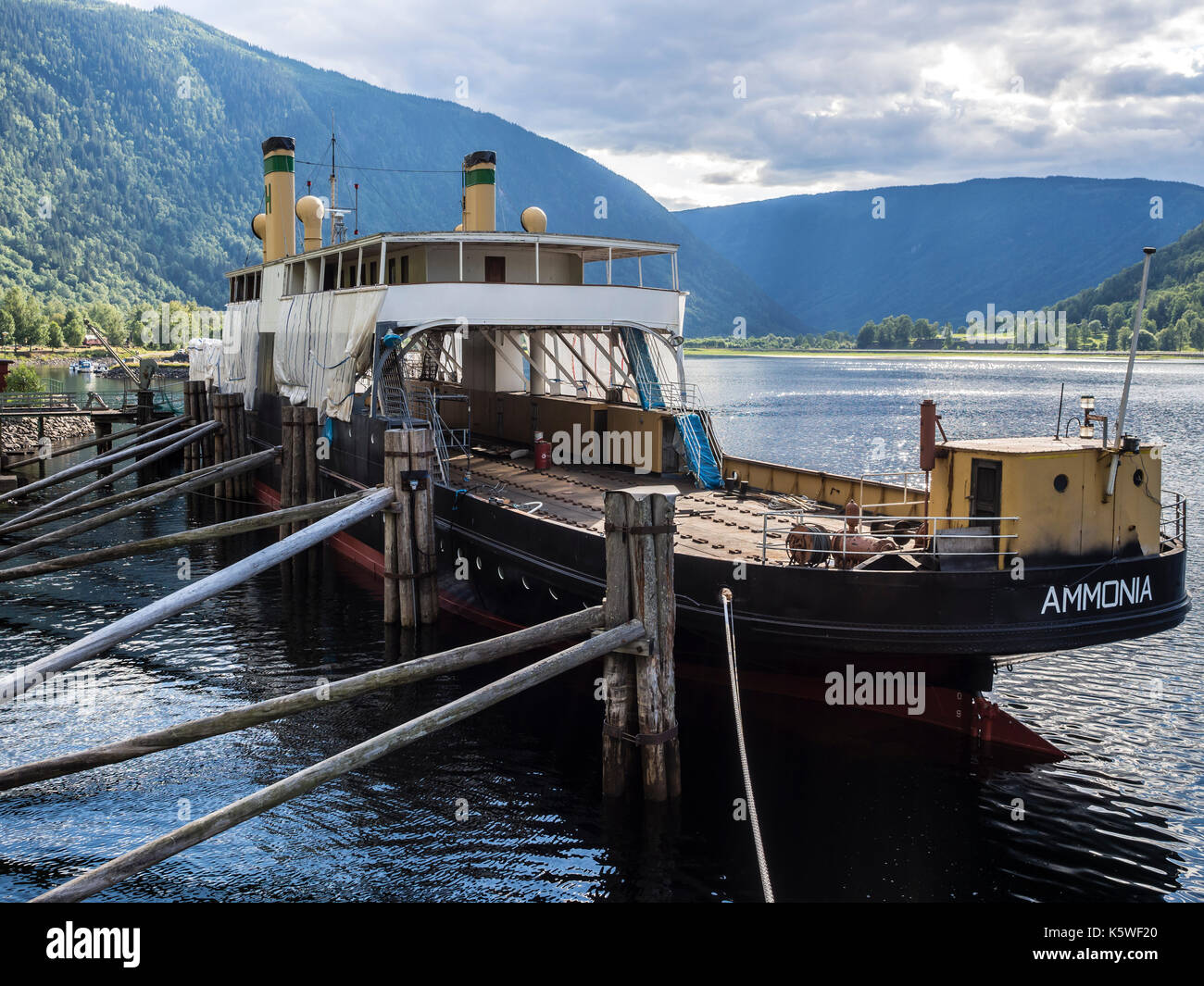 Rjukan rail station, historical rail ferry, museum at the lake ...