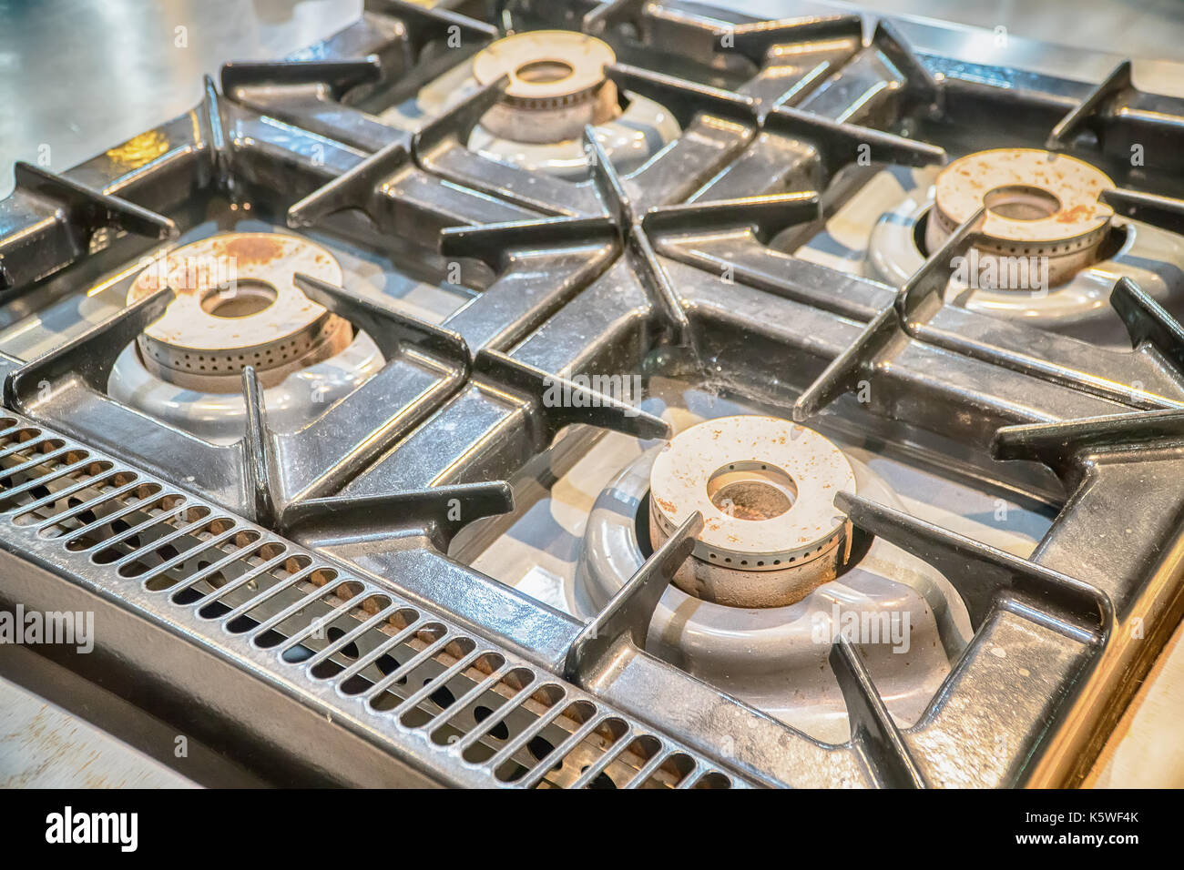 Brand new gas stove closeup Stock Photo - Alamy