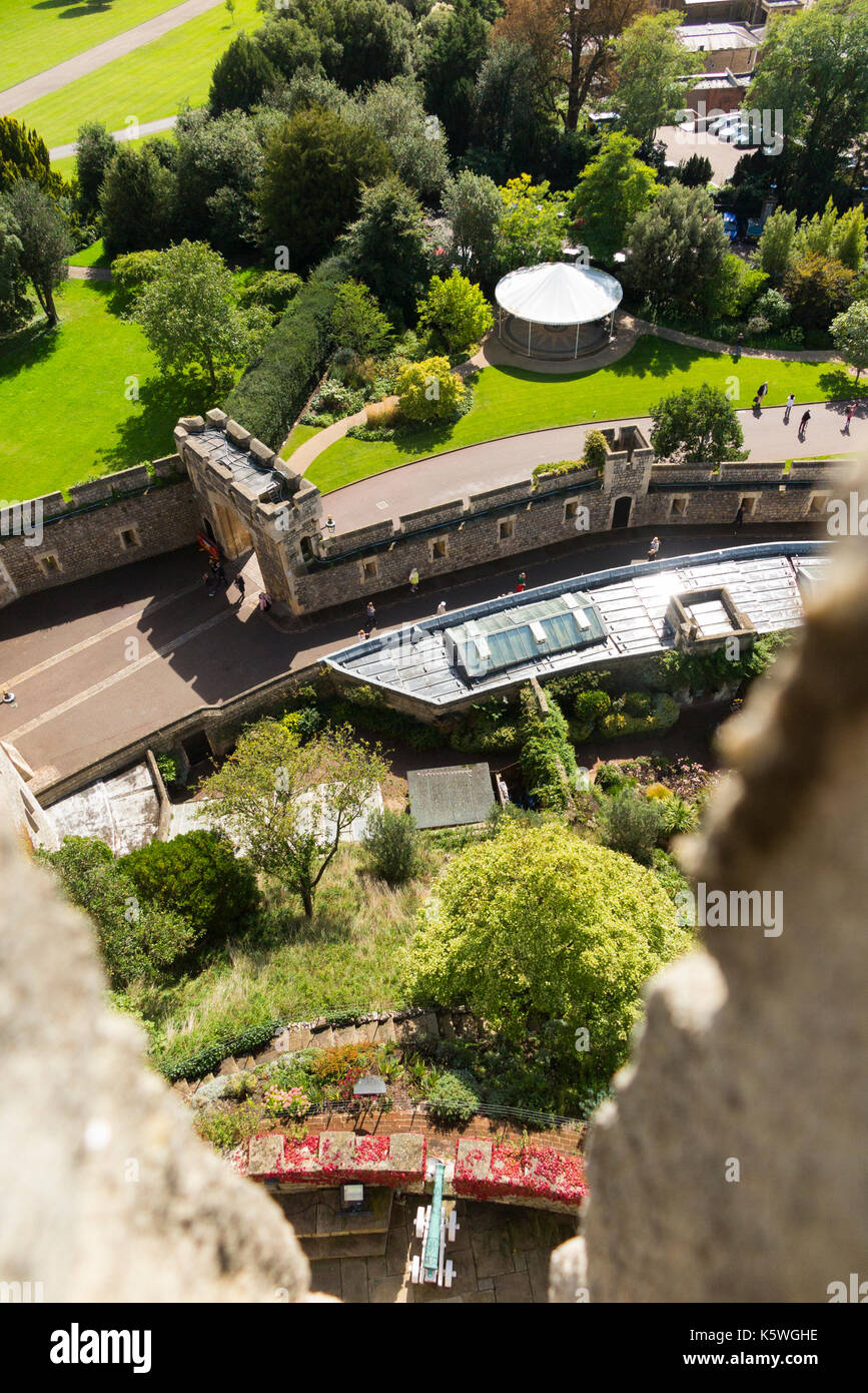 Elevated / aerial view of Castle Hill towards Saint Georges gate ...
