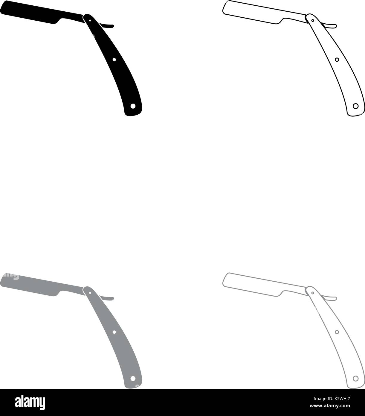 Barber knife Stock Vector Images - Alamy