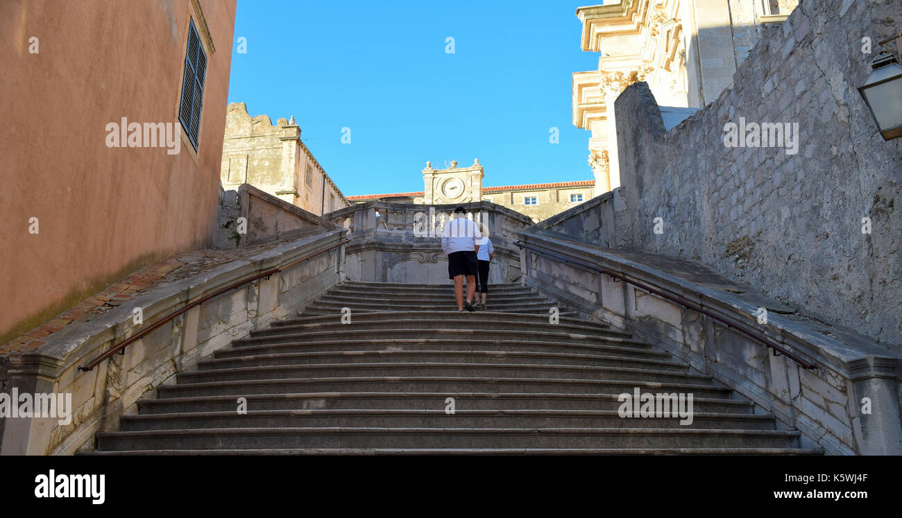 Jesuit staircase in Dubrovnik, Game of Thrones filming location Stock ...