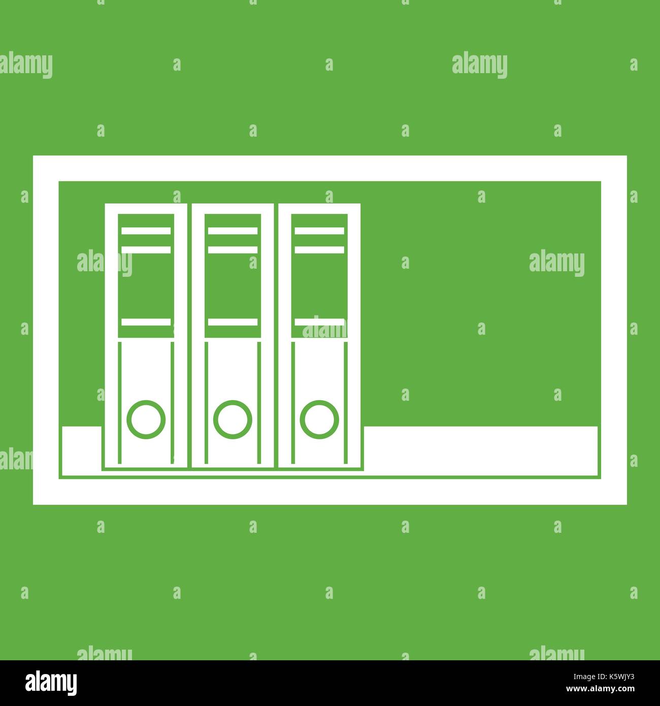 Office folders on the shelf icon green Stock Vector Image & Art - Alamy