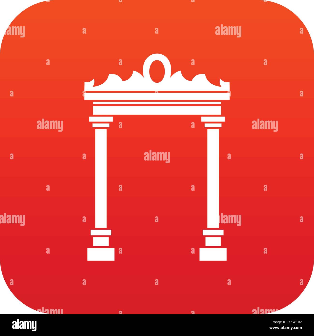 Arch icon digital red Stock Vector Image & Art - Alamy