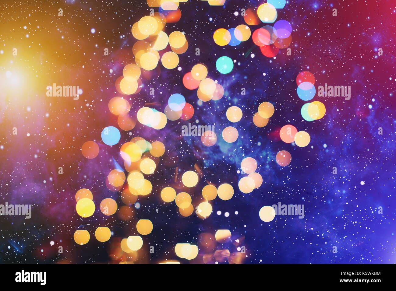 Festive Christmas background. Elegant abstract background with lights ...