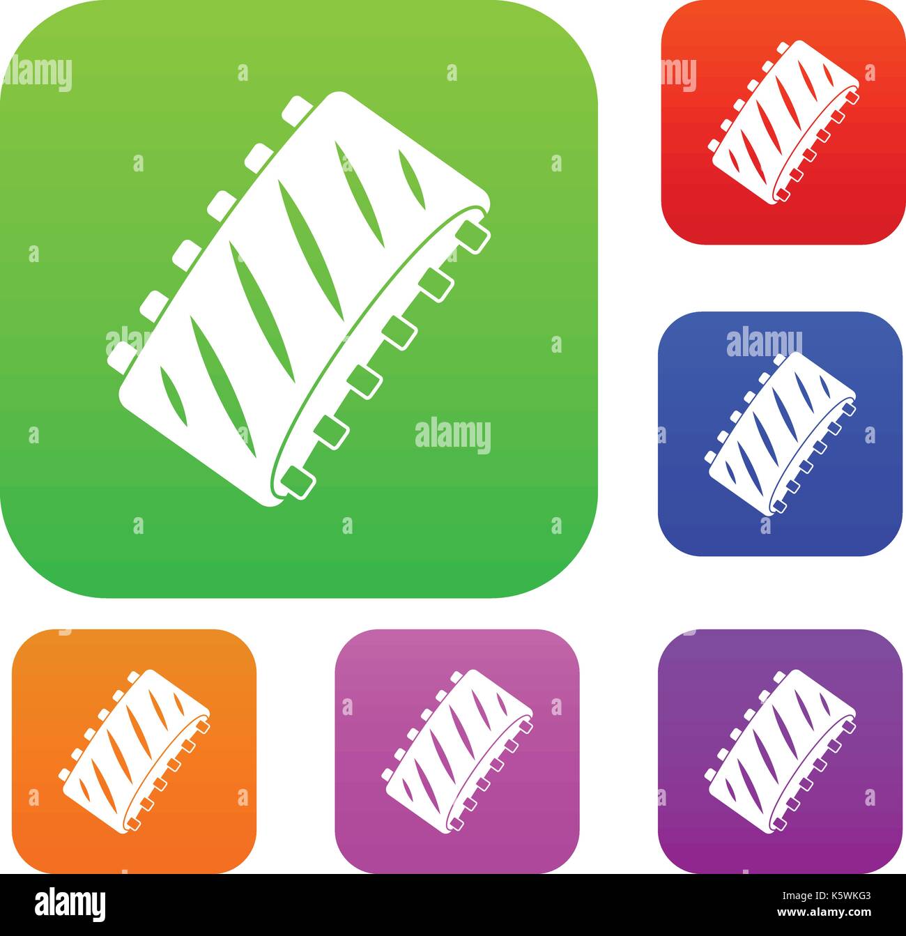 Pork rib meat set color collection Stock Vector Image & Art - Alamy