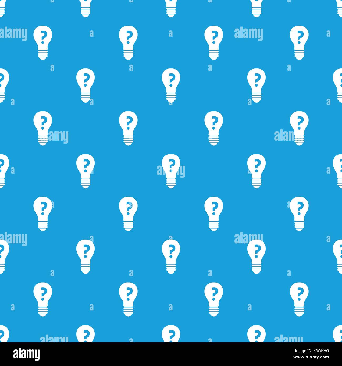 Light bulb with question mark inside pattern seamless blue Stock Vector ...