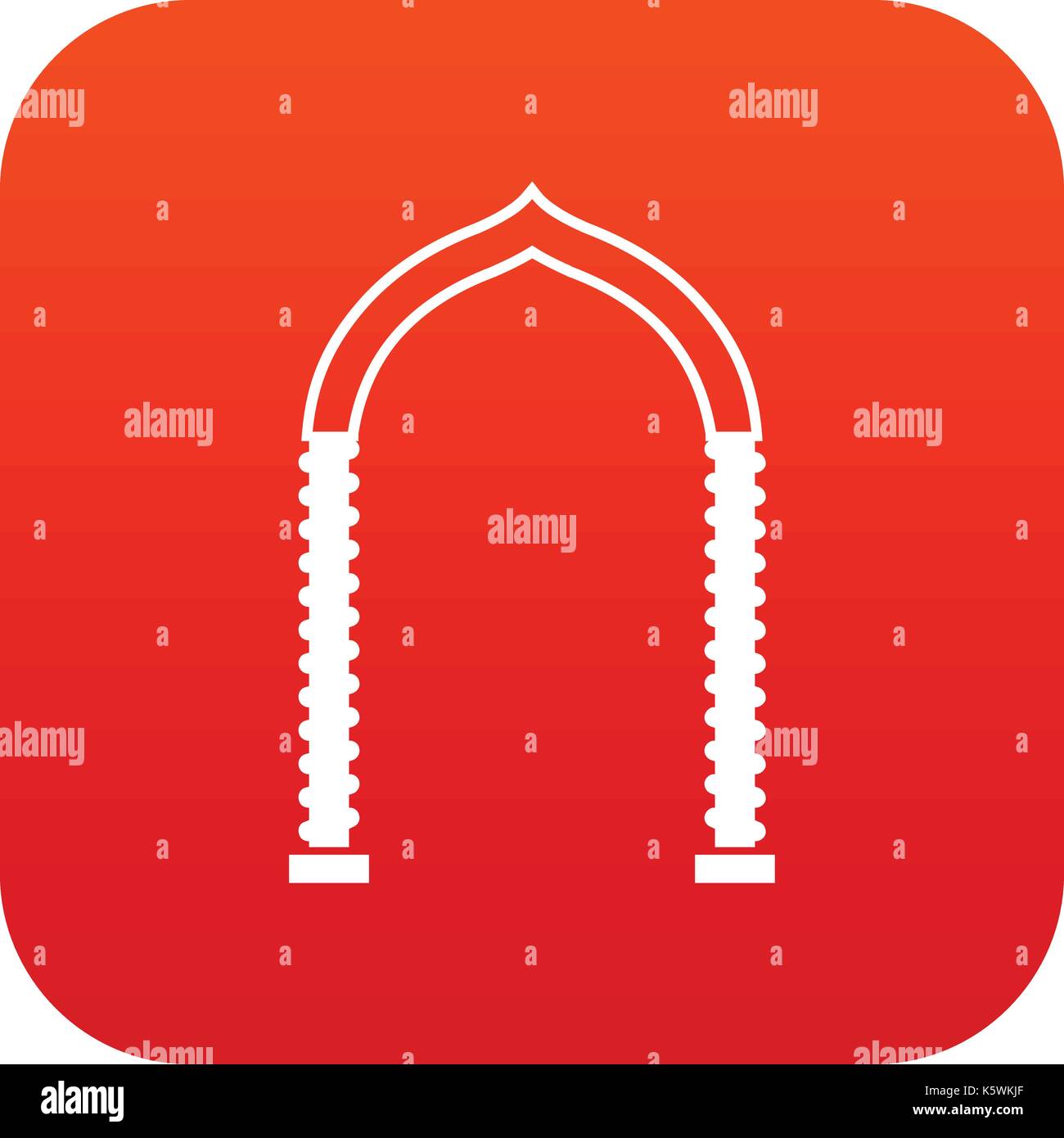 Arch icon digital red Stock Vector Image & Art - Alamy