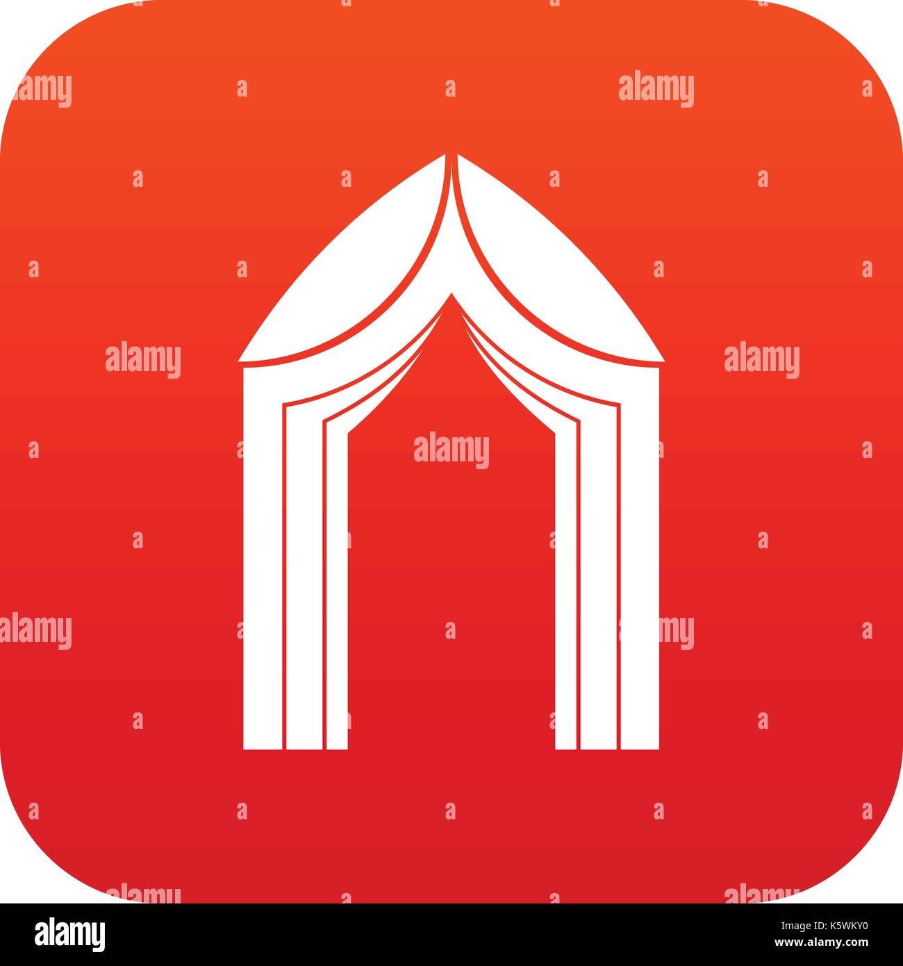 Arch icon digital red Stock Vector Image & Art - Alamy