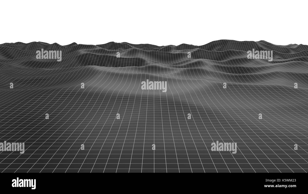 3d wireframe landscape hi-res stock photography and images - Alamy
