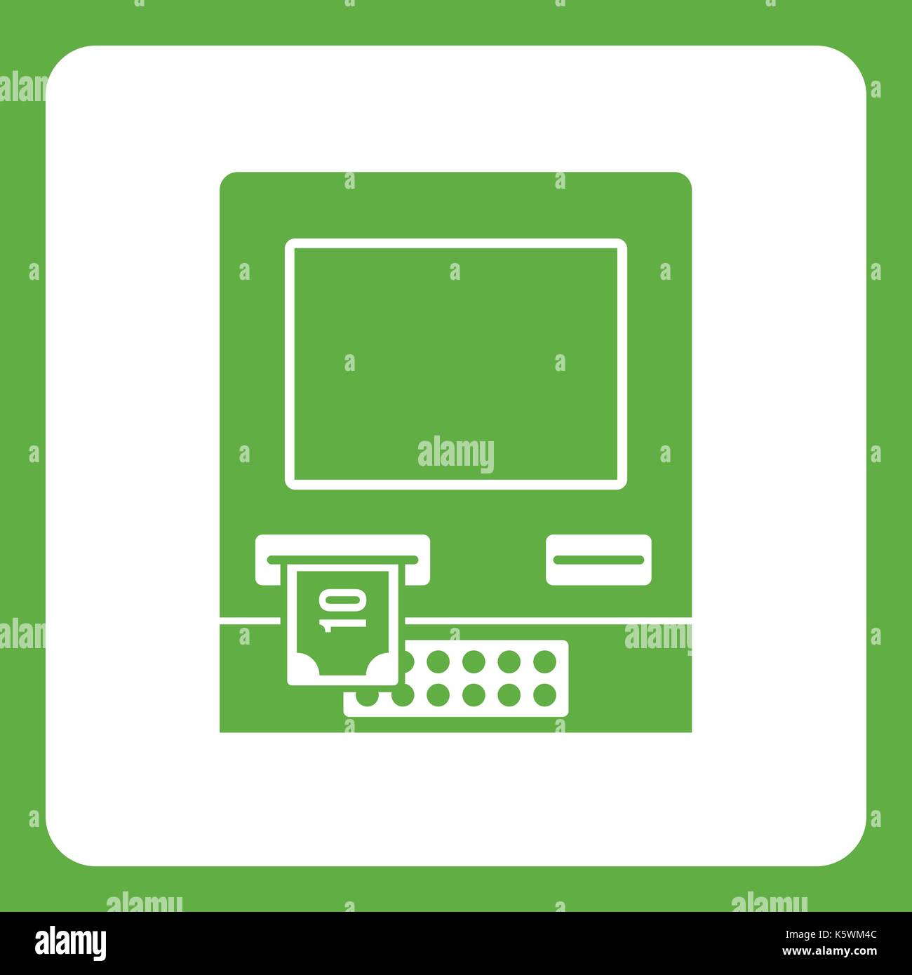ATM bank cash machine icon green Stock Vector Image & Art - Alamy