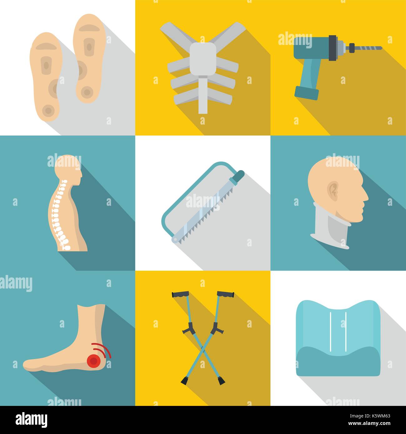 Orthopedic icon set, flat style Stock Vector Image & Art - Alamy