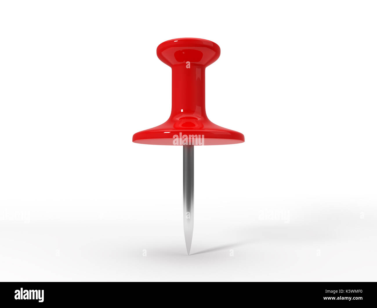 simple red pin. 3d illustration. isolated on white background Stock ...