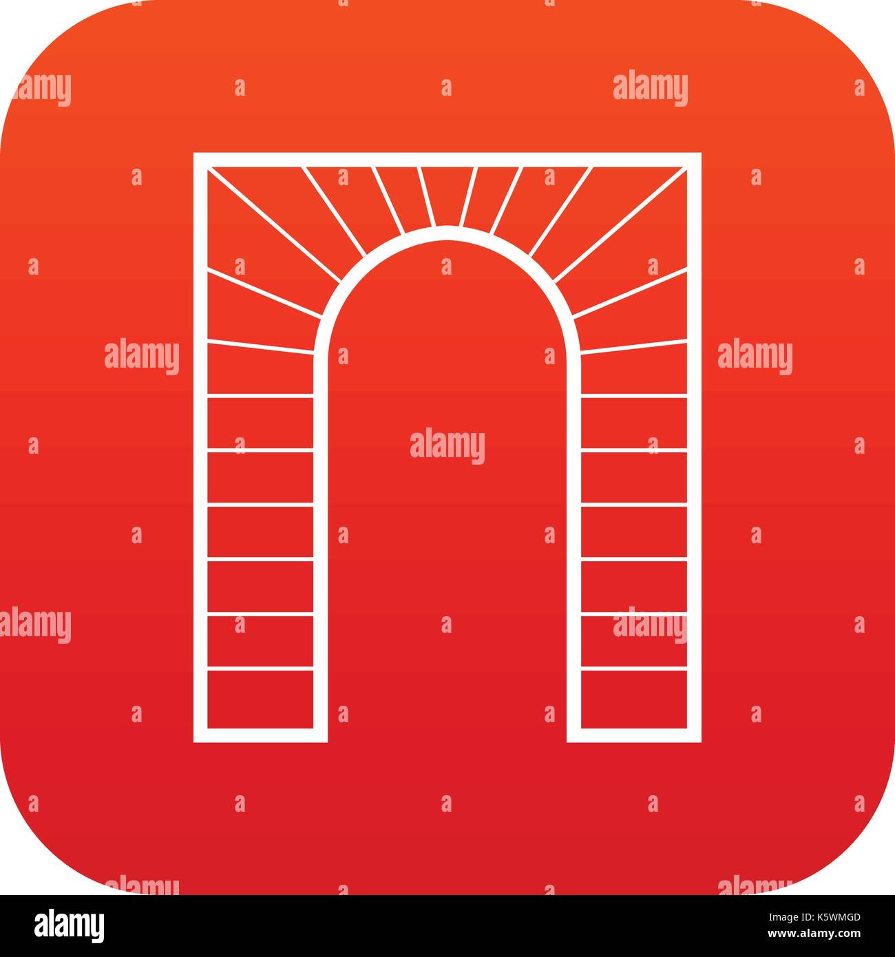 Arch icon digital red Stock Vector Image & Art - Alamy