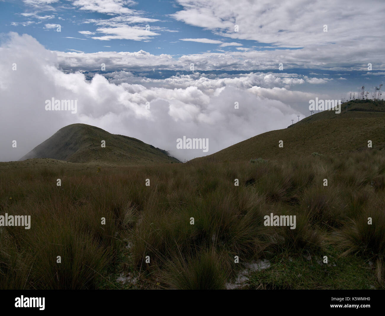 Pichincha, Ecuador - 2017: Panoramic view at the Pichincha volcano ...