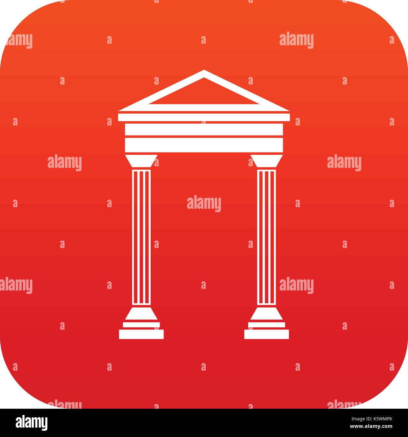 Arch icon digital red Stock Vector Image & Art - Alamy