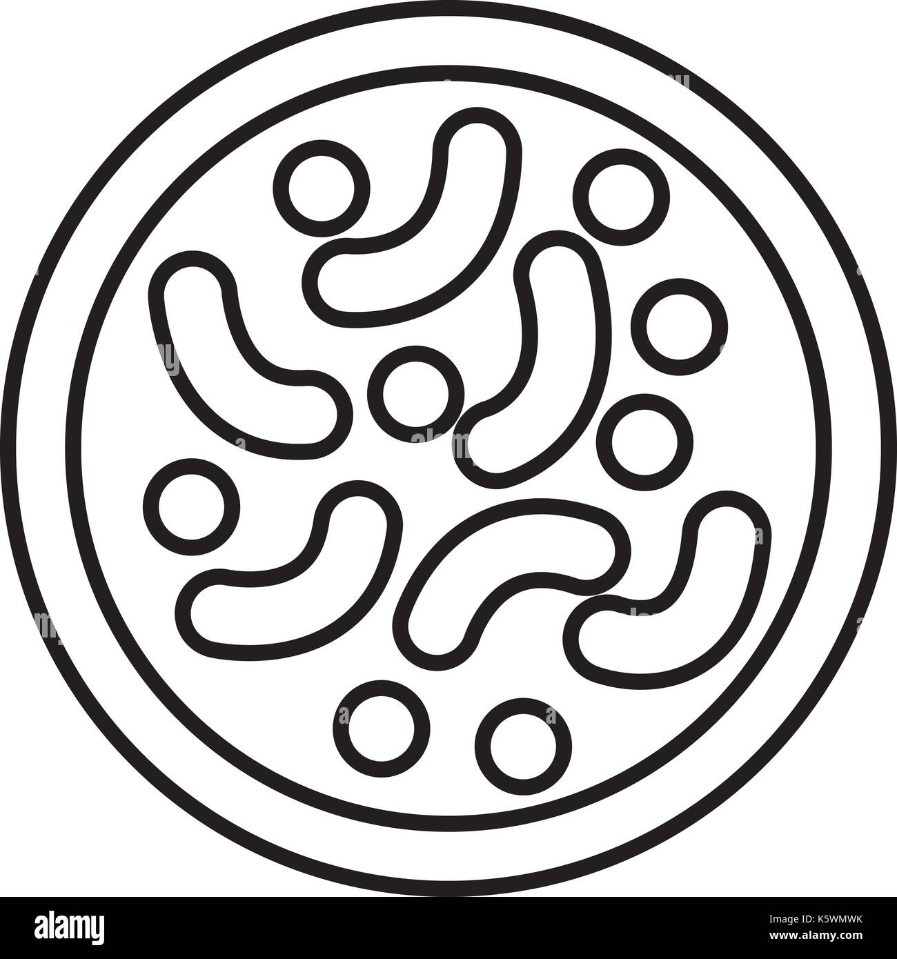 Microscopic bacteria icon , outline style Stock Vector Image & Art - Alamy