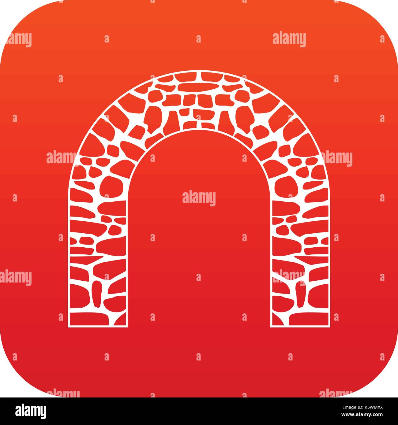 Arch icon digital red hi-res stock photography and images - Alamy