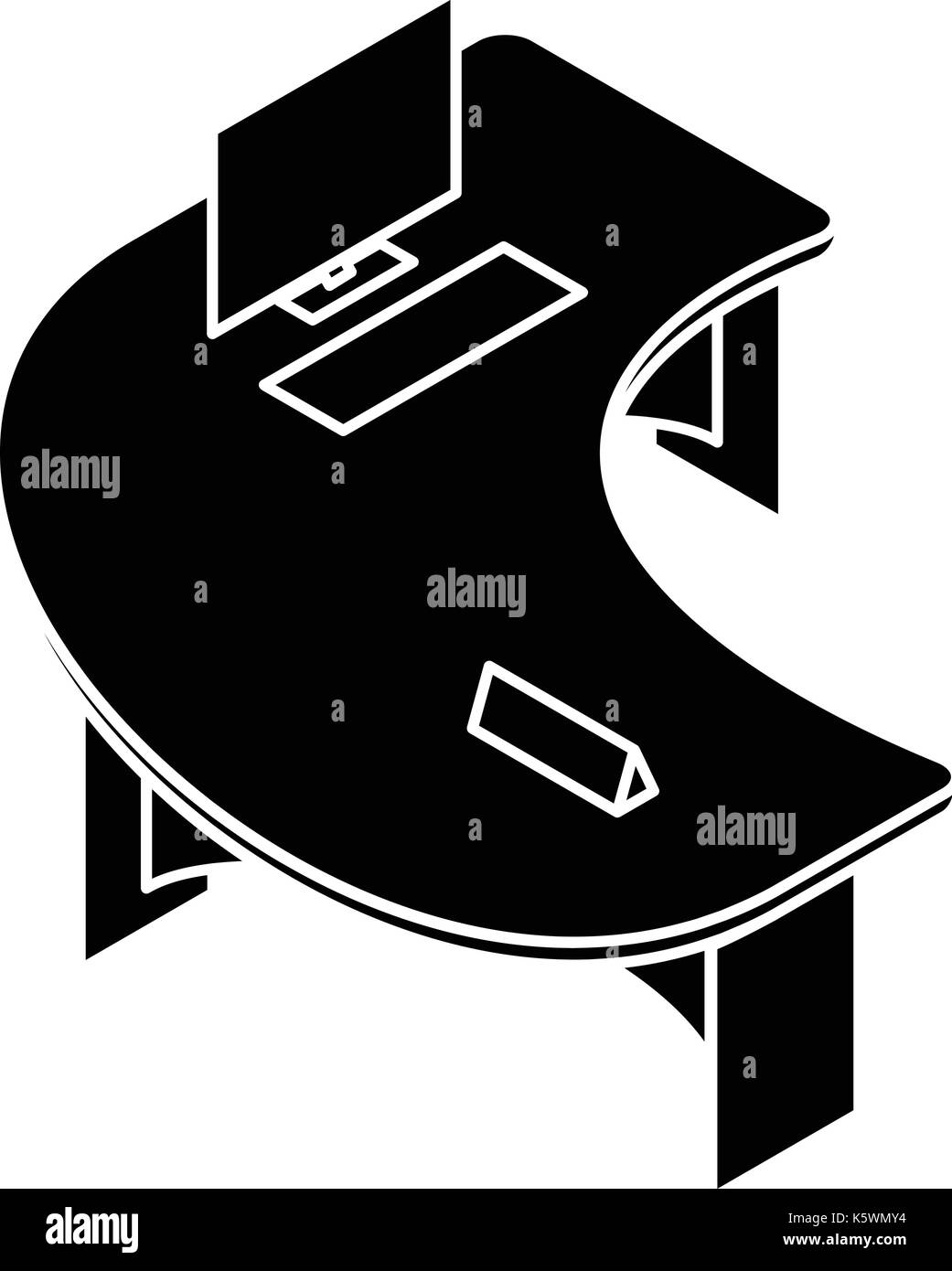 Oval office table icon, simple style Stock Vector Image & Art - Alamy