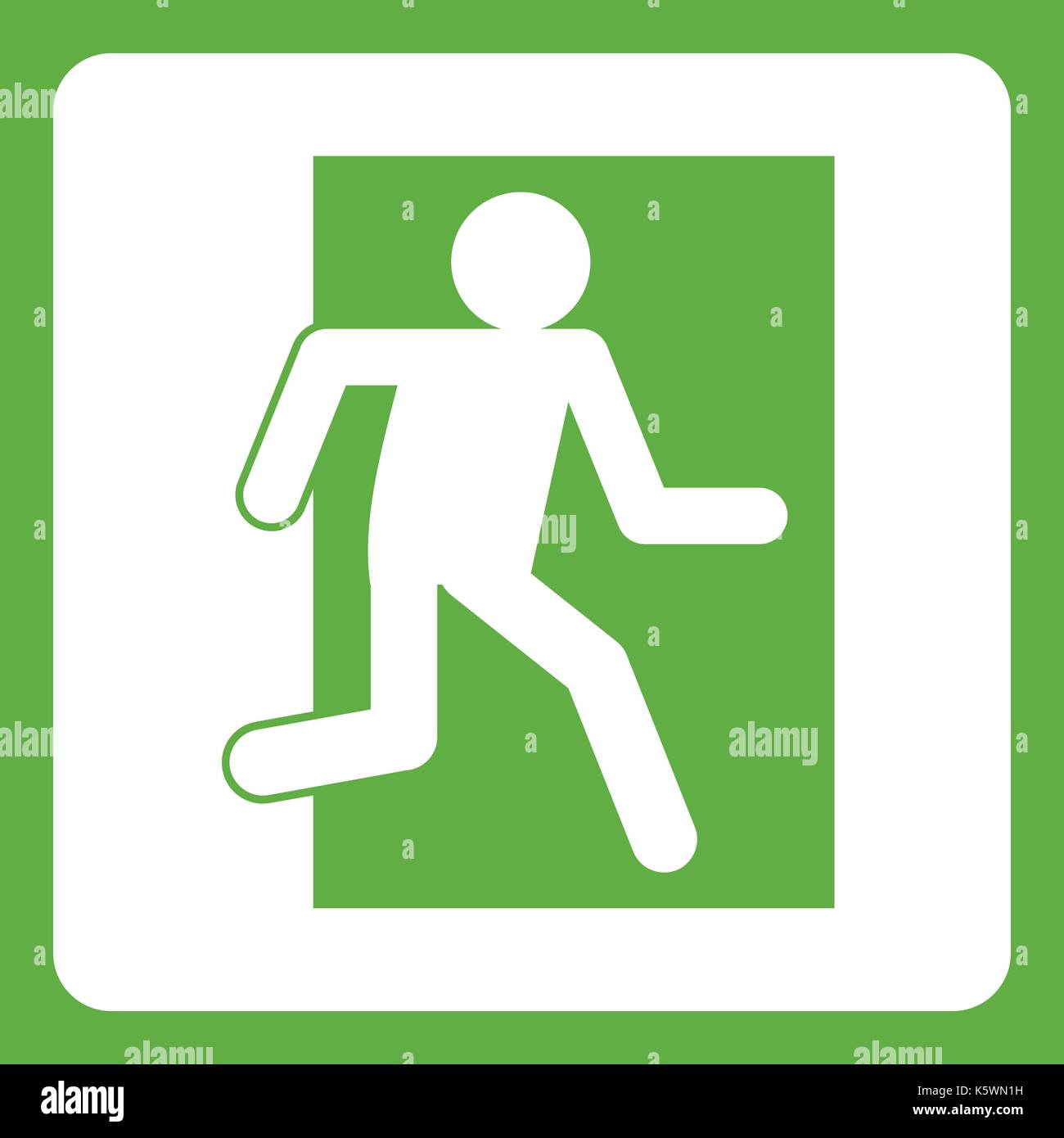 Fire exit sign icon green Stock Vector Image & Art - Alamy