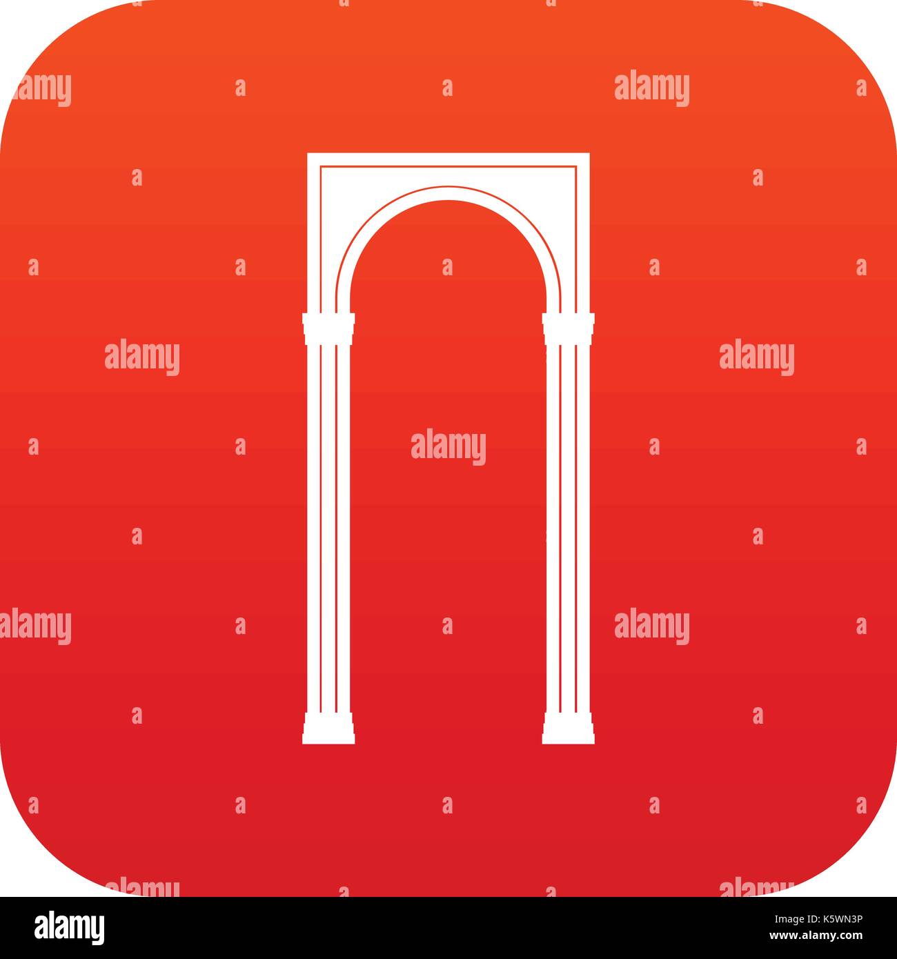 Arch icon digital red Stock Vector Image & Art - Alamy