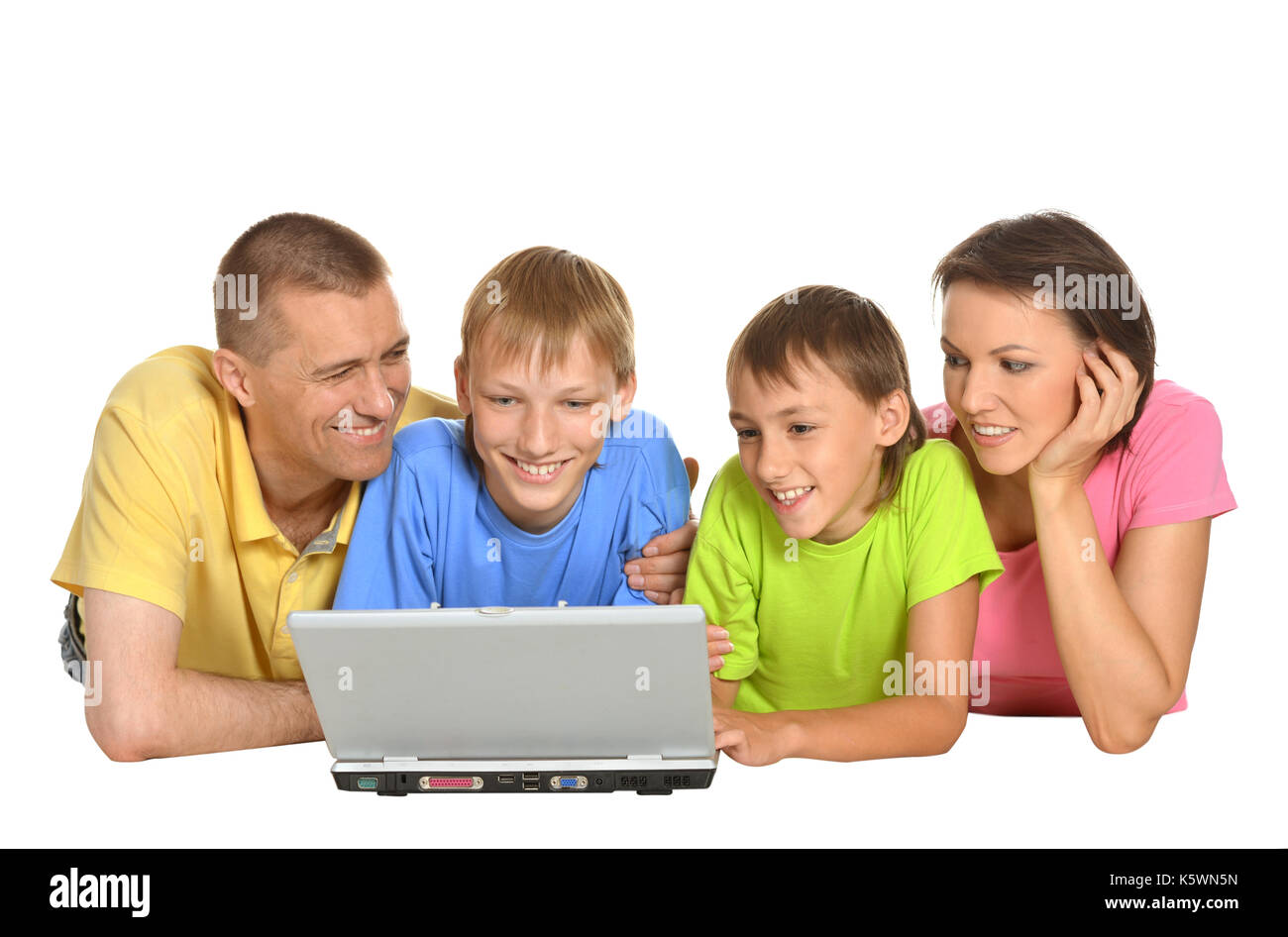 Parents children using electronic hi-res stock photography and images ...