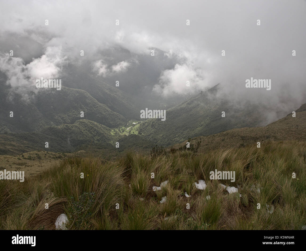 Pichincha, Ecuador - 2017: Panoramic view at the Pichincha volcano ...