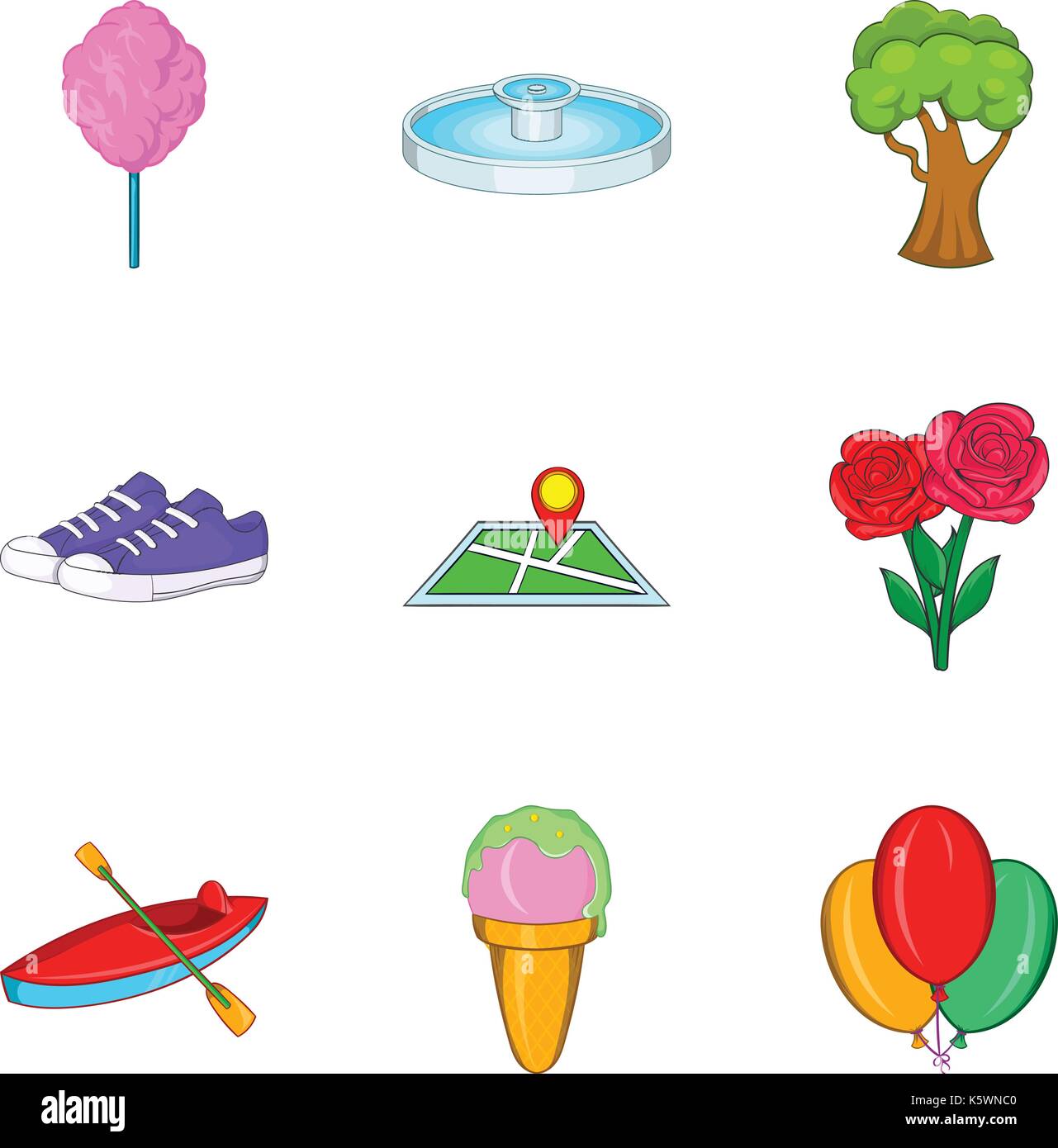 Park activities icon set, cartoon style Stock Vector Image & Art - Alamy
