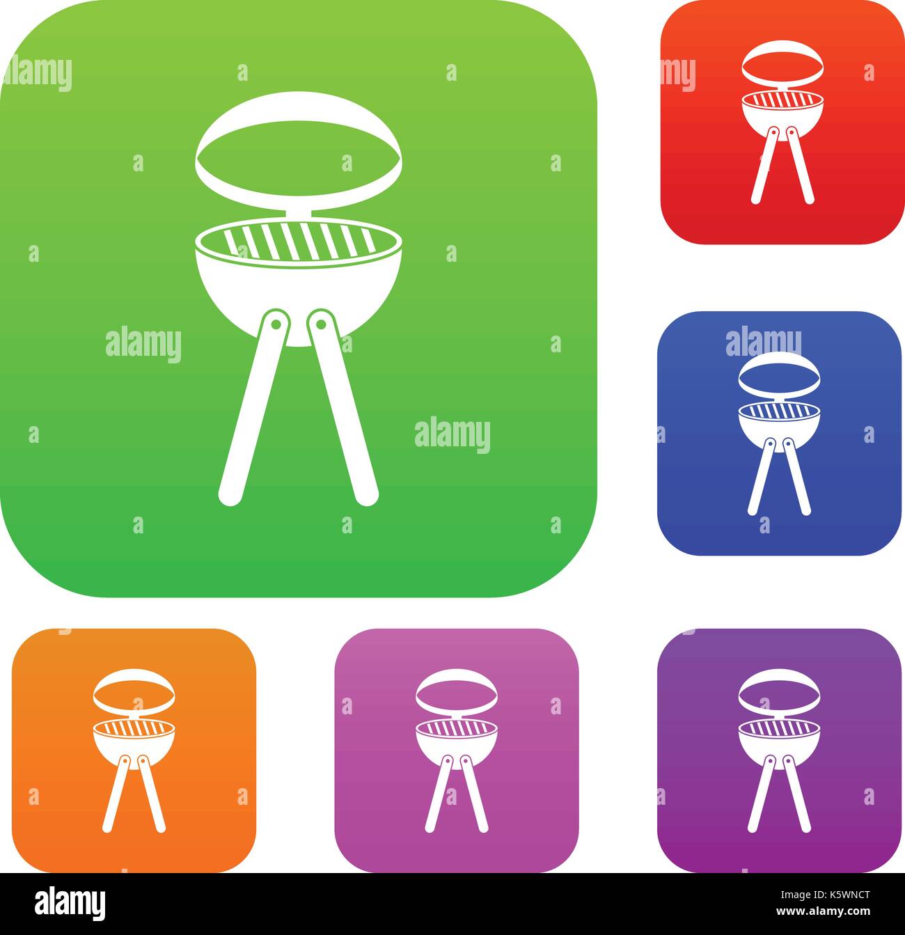 Barbecue grill set color collection Stock Vector Image & Art - Alamy