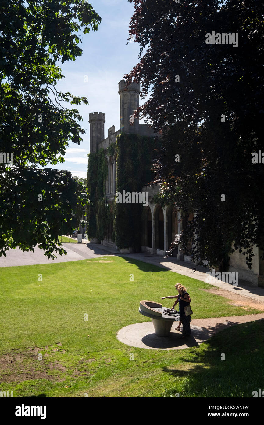 Grounds of Lincoln castle inside the walls on a summers day ...