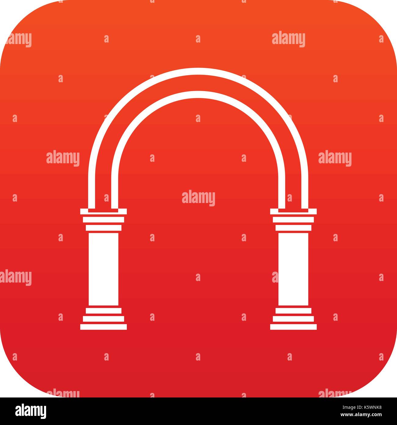 Arch icon digital red Stock Vector Image & Art - Alamy