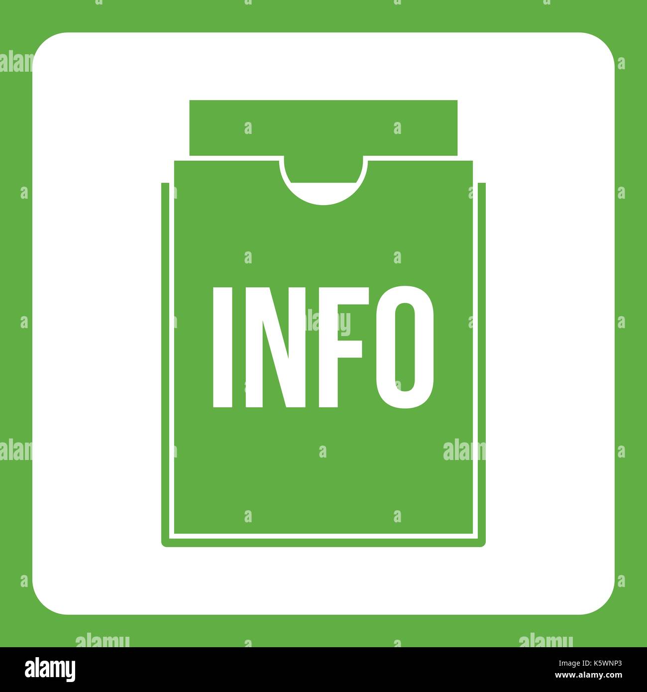 Info folder icon green Stock Vector Image & Art - Alamy