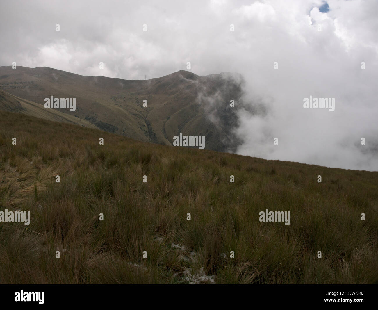 Pichincha, Ecuador - 2017: Panoramic view at the Pichincha volcano ...
