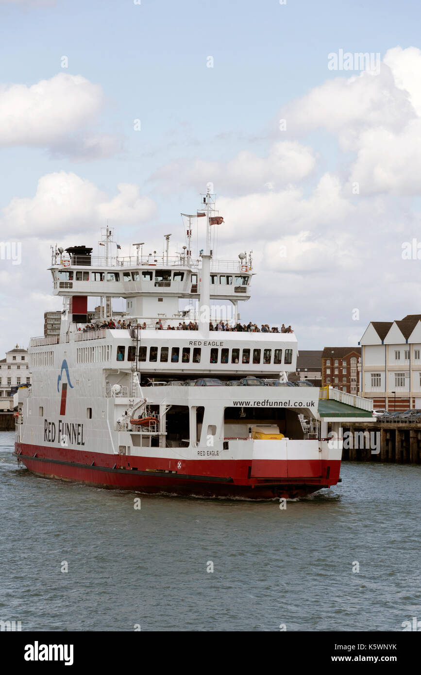 Port of Southampton England UK. August 2017. The Isle of Wight roro ...