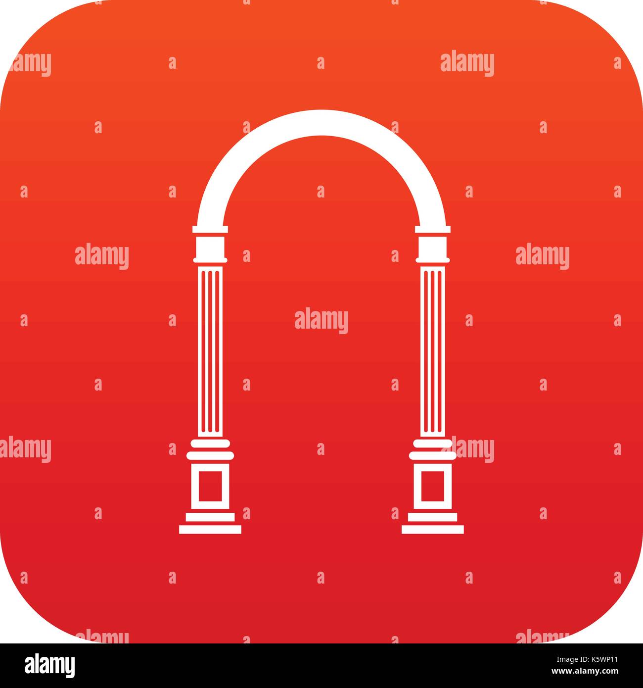 Arch icon digital red Stock Vector Image & Art - Alamy