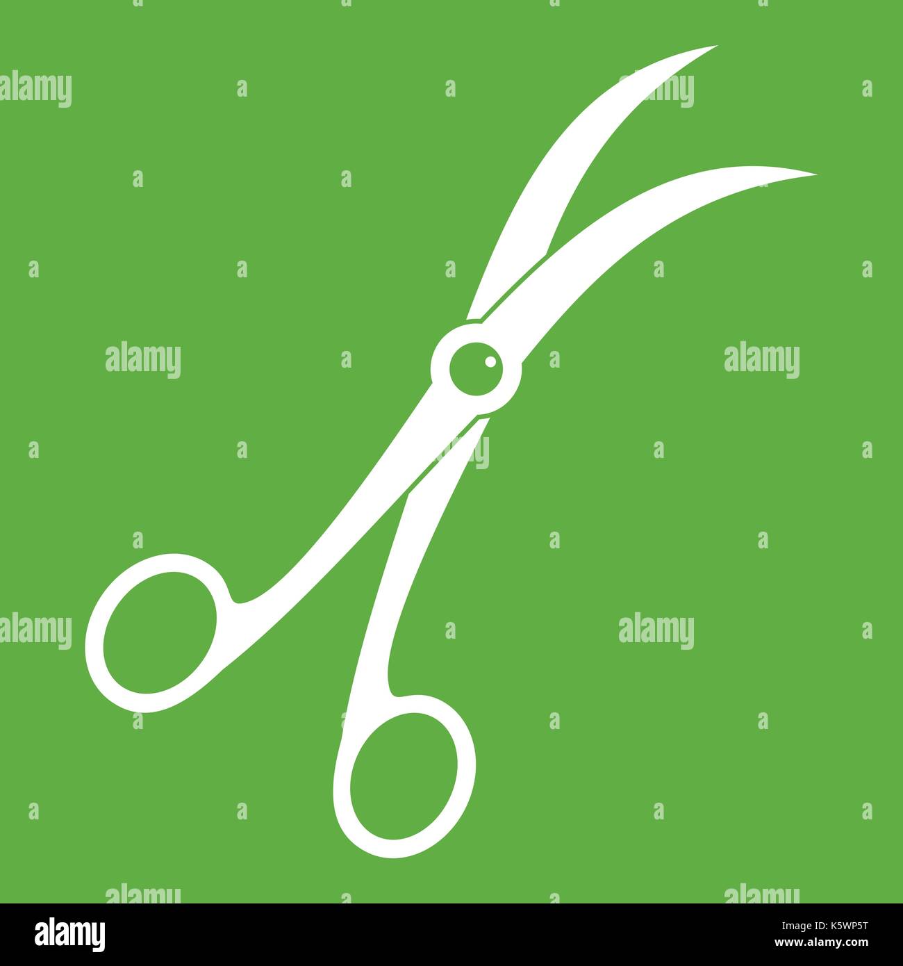 Surgical scissors icon green Stock Vector Image & Art - Alamy