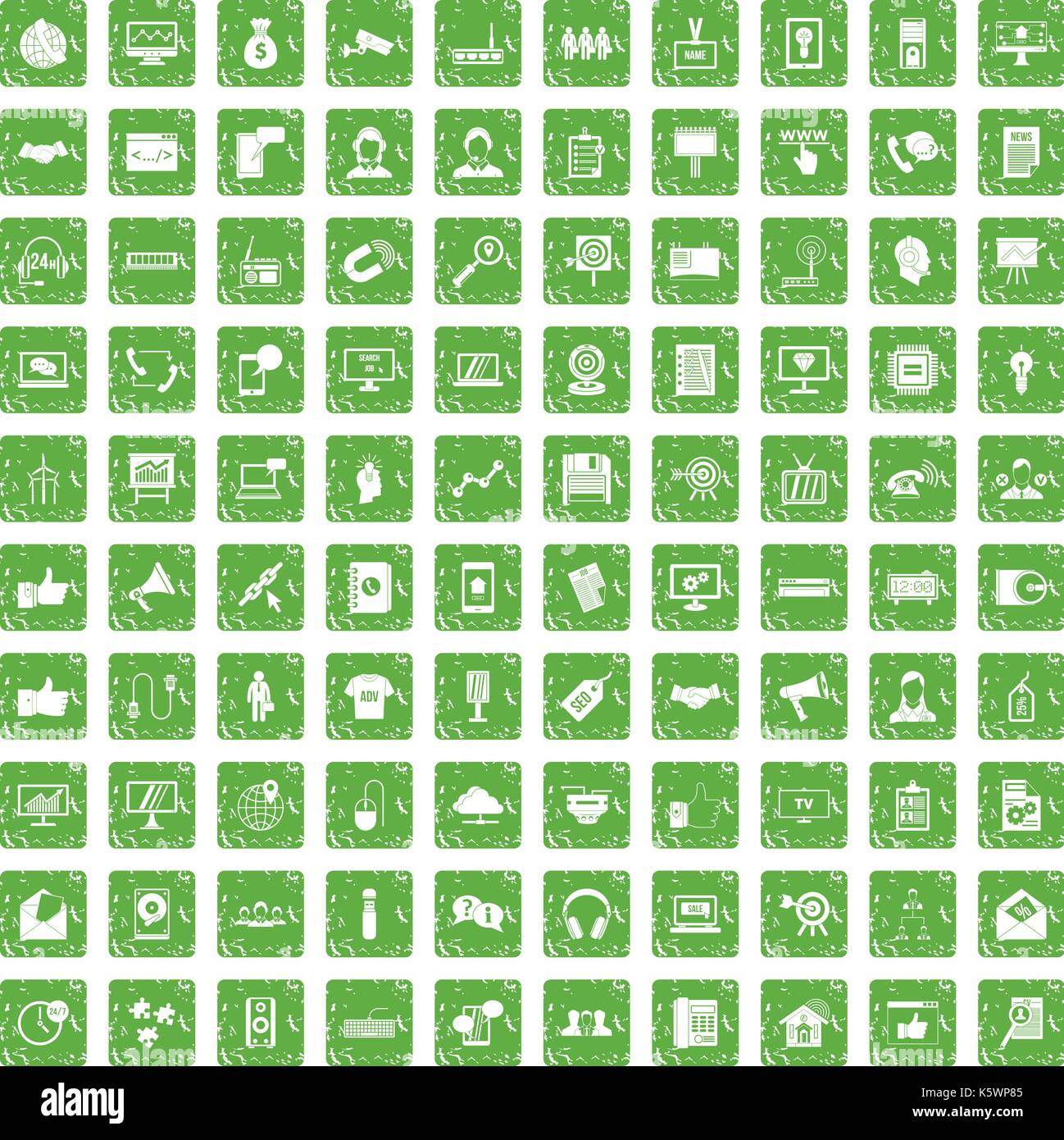 100 data exchange icons set grunge green Stock Vector Image & Art - Alamy