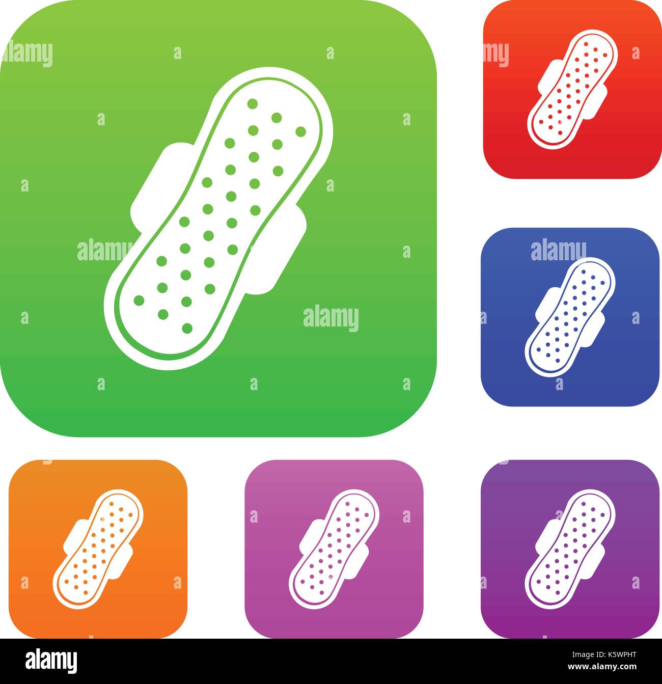 Sanitary napkin set color collection Stock Vector Image & Art - Alamy
